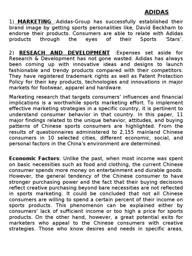 Adidas | PDF | Market Segmentation | Nike