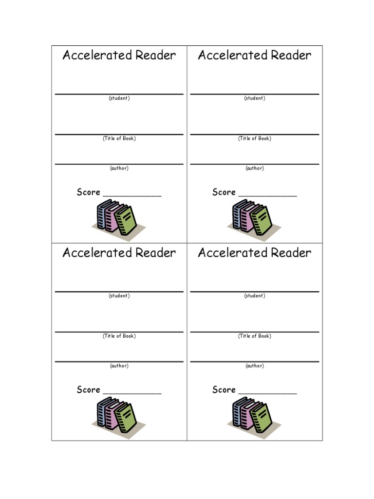 Accelerated Reader Score Sheet | PDF | Language Arts & Discipline