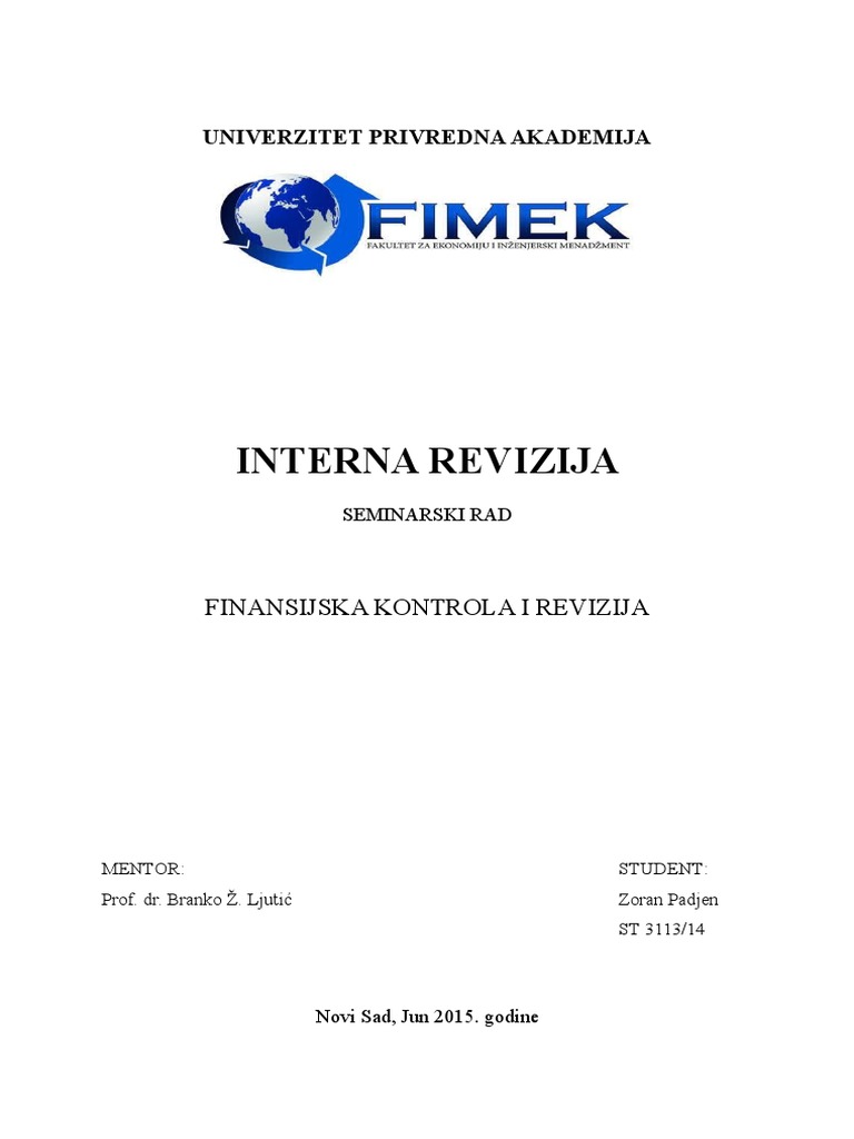 Interna Revizija | PDF