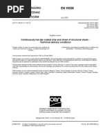 Bs en 10142 Hot Dip Zinc Coating | PDF