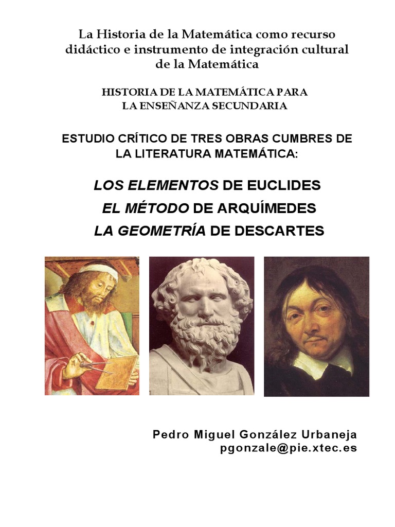 La Historia de La Matemática Como Recurso Didáctico e Instrumento de ...