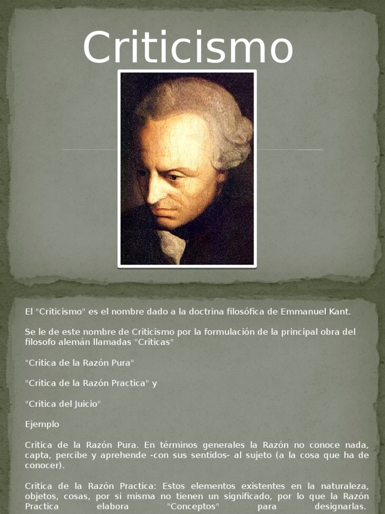 Introducción al Criticismo de Kant | PDF