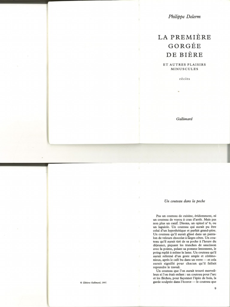 La Première Gorgée de Bière | PDF