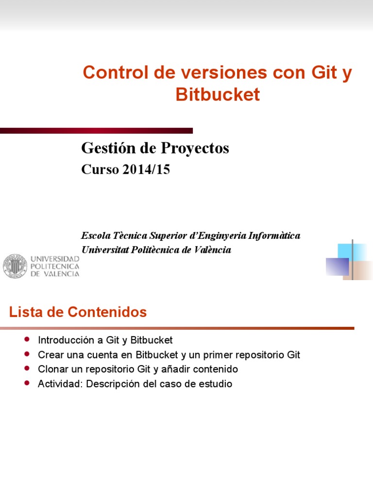 Control de Versiones Con Git y Bitbucket | PDF | Control de versiones ...