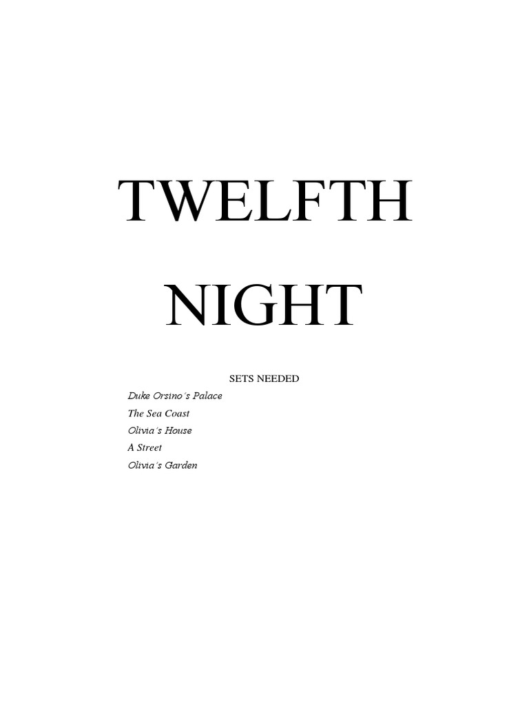 Twelfth Night Full Script | PDF | Twelfth Night | Shakespearean Comedies