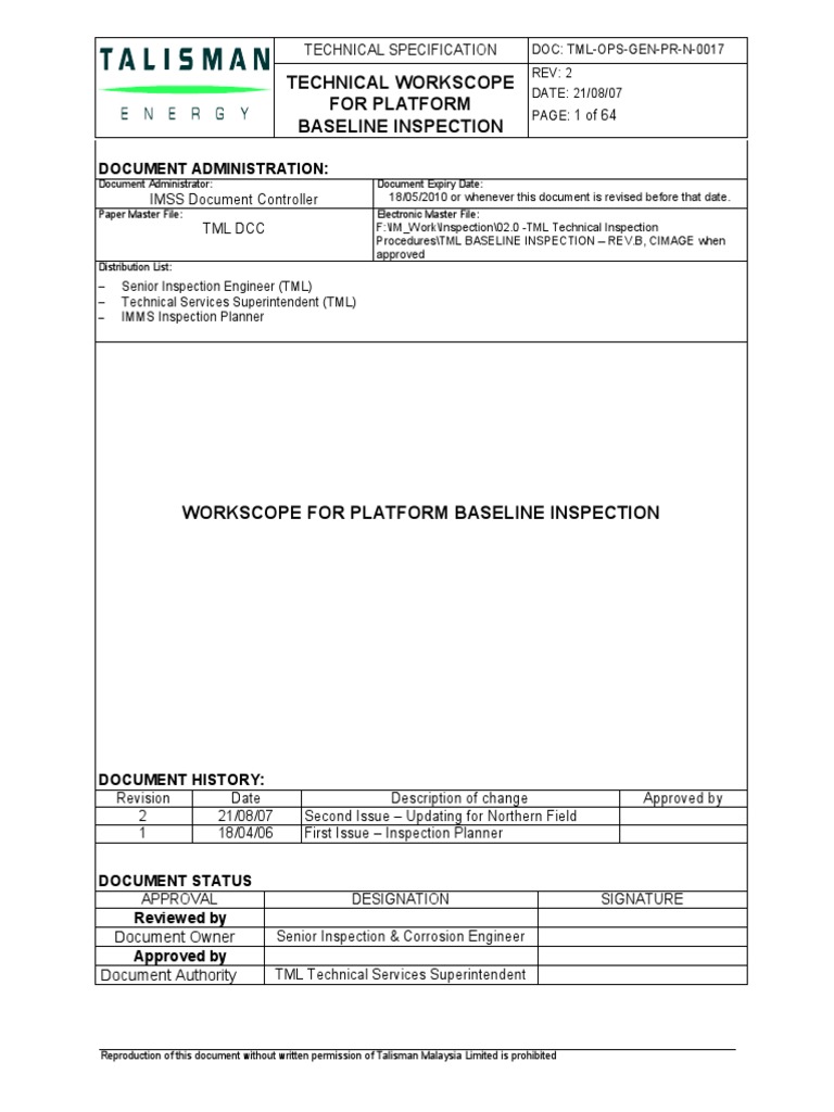 Baseline corrosion survey | Nondestructive Testing | Pipeline Transport