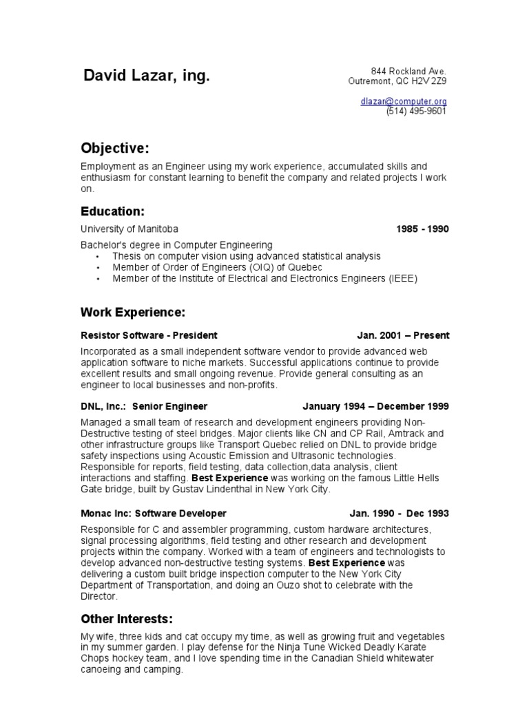 Dave Resume | PDF | Engineering | Computer Engineering