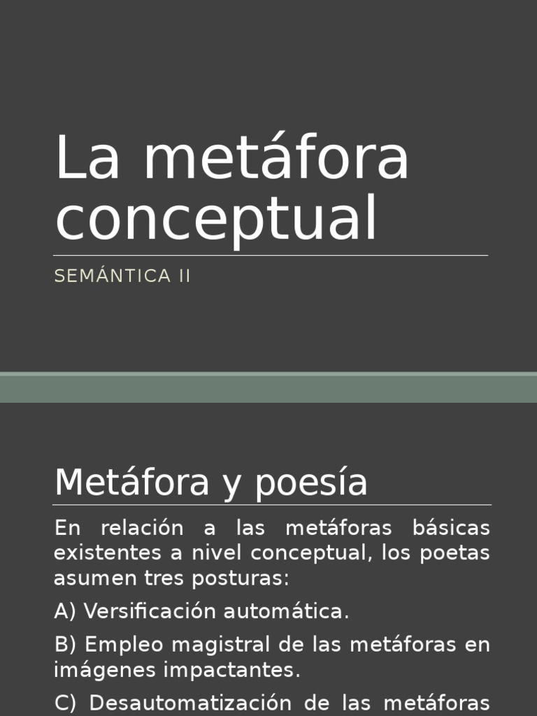 La Metáfora Conceptual | PDF | Metáfora | Semiótica