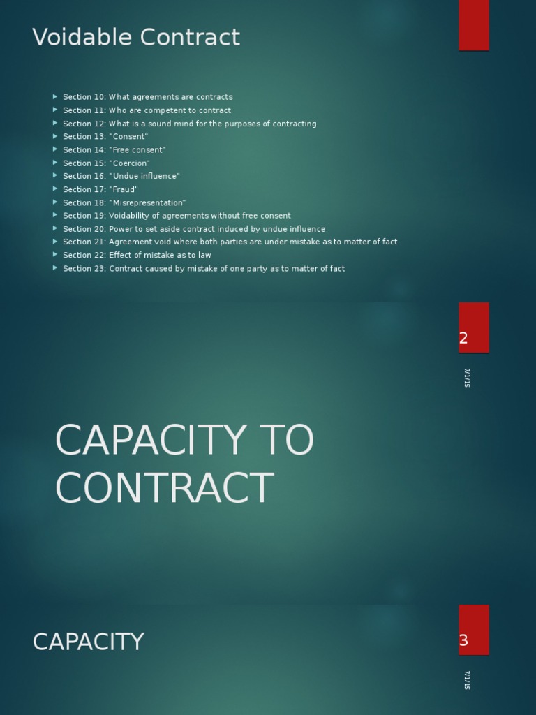 Understanding Voidable Contracts in Law | PDF | Law Of Obligations ...