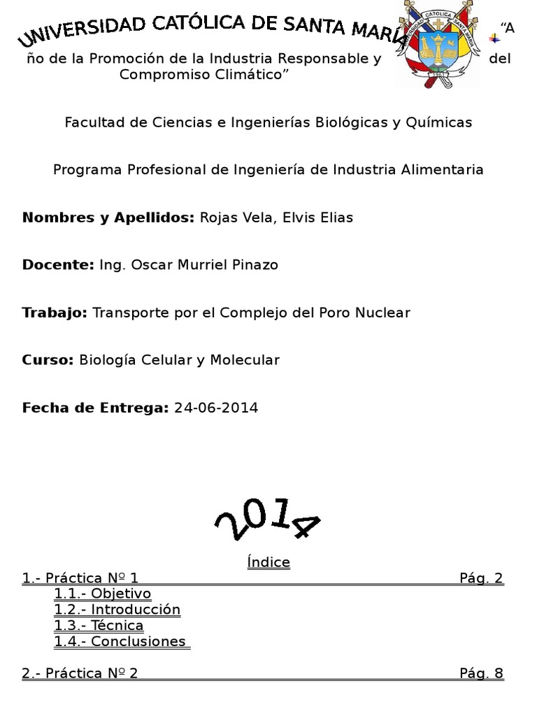 Complejo Del Poro Nuclear | PDF | Ciencias de la vida | Anatomía Celular