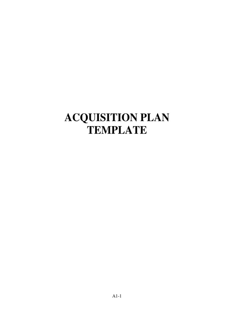 Acquisition Planning Template | PDF | Reliability Engineering | Business