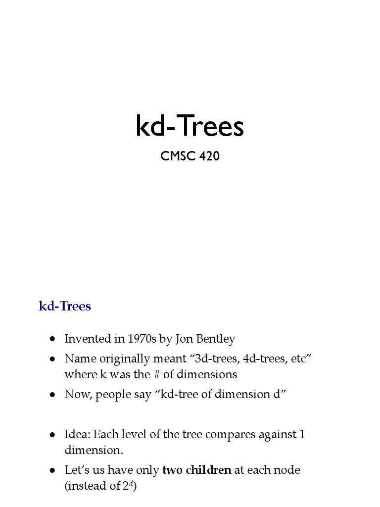 L19.Kd Trees | PDF | Computer Programming | Information Retrieval