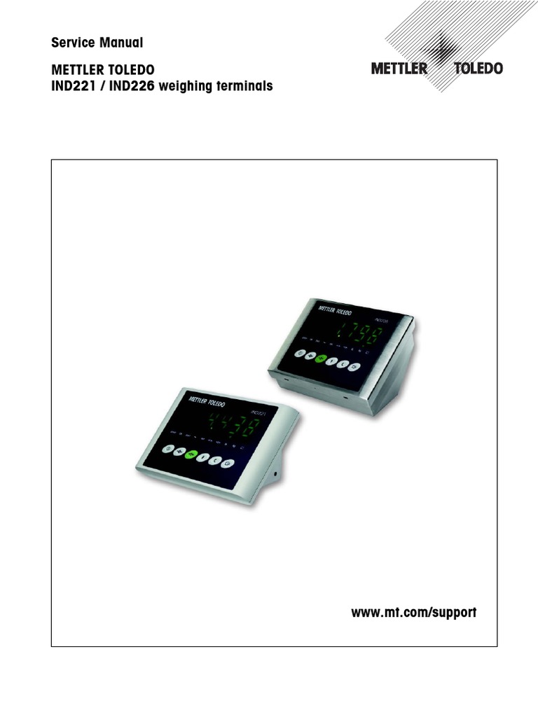 User Manual Mettler Toledo Ind 226 - hospitallasopa