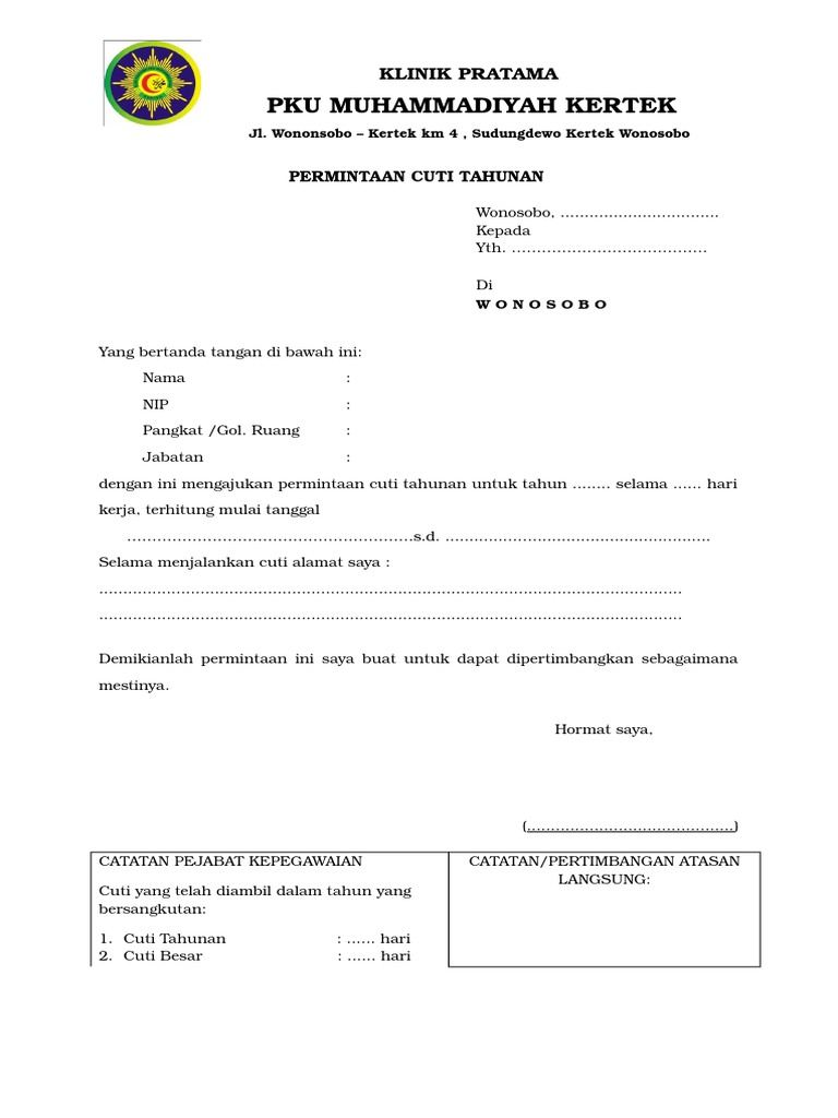 Format Cuti Karyawan | PDF