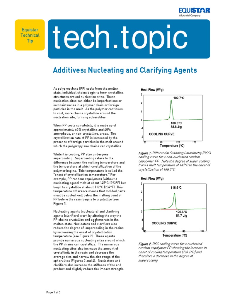 Nucleating and Clarifying Agents | PDF | Computers