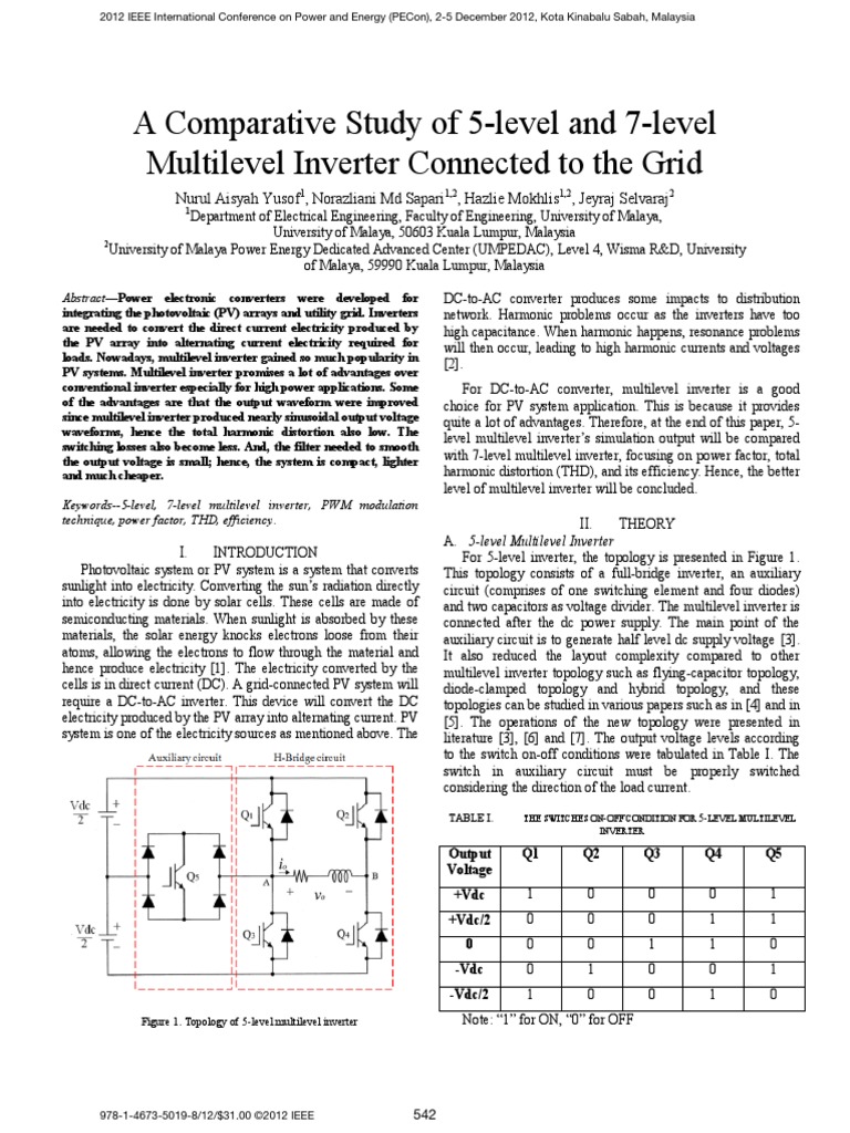5 Level Inverter | PDF | Power Inverter | Amplitude