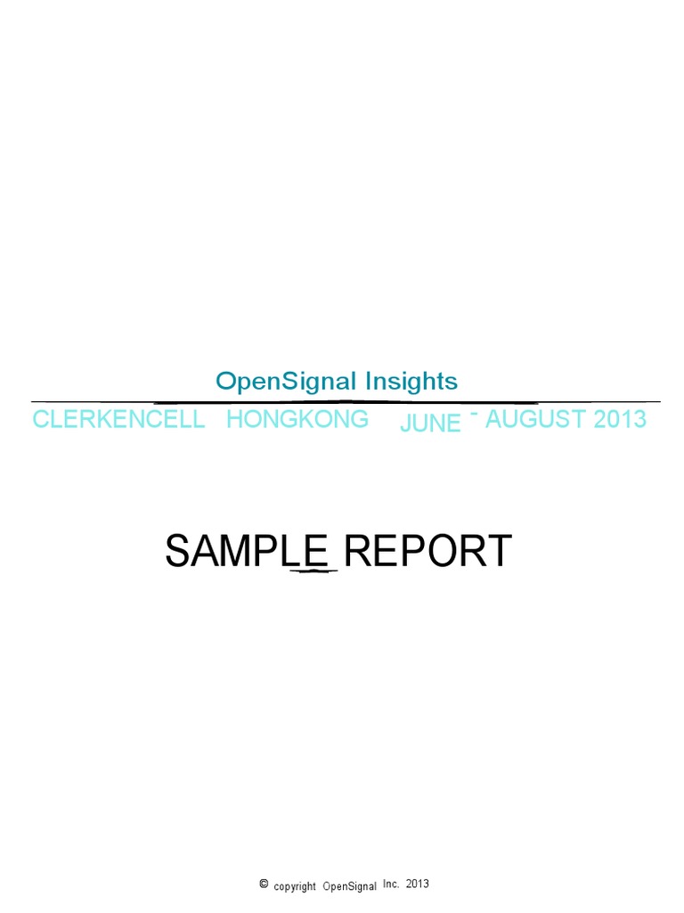 OpenSignal Insights Report Sample | PDF | Confidence Interval | Median