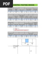 Eccentric Footing Design Example | PDF | Column | Shear Stress