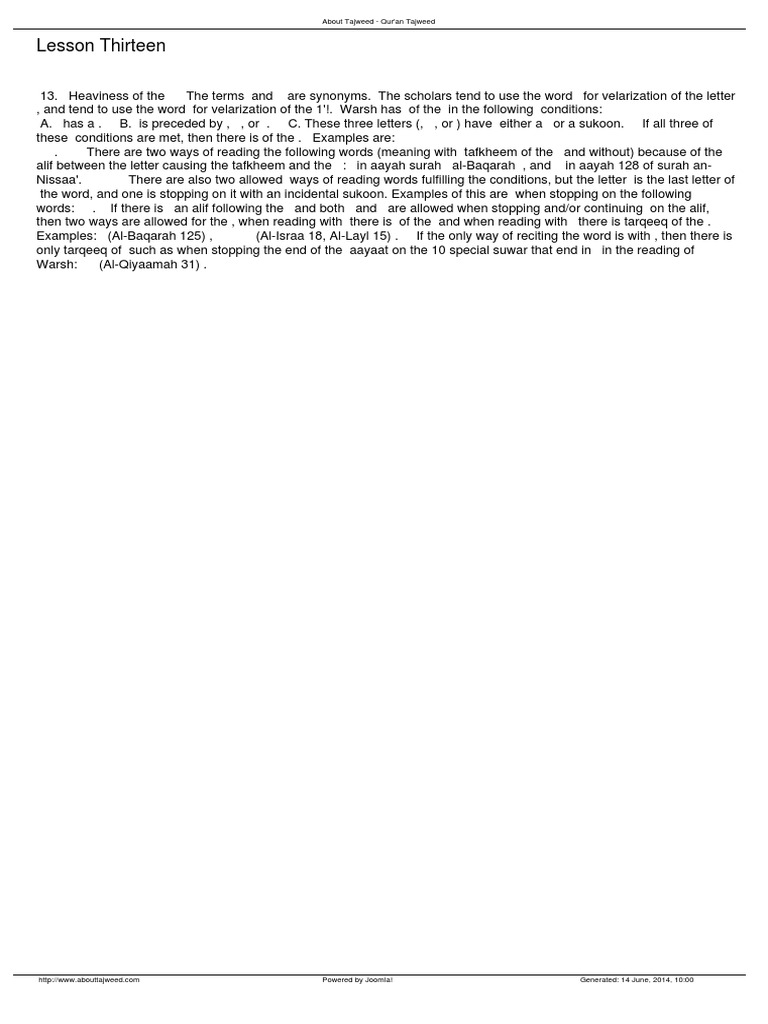 Lesson Thirteen | PDF