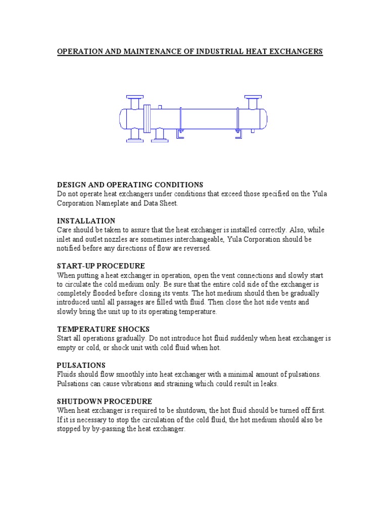 Start Up Procedure of Heat Exchanger | PDF | Heat Exchanger | Leak
