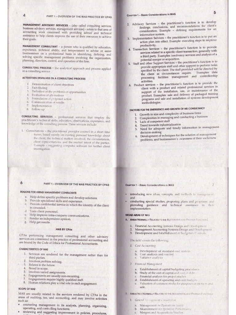 MAS Reviewer - Roque (Chapter 1) | PDF