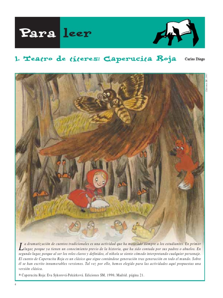 Teatro de Titeres Caperucita | PDF | Caperucita Roja | Lectura (proceso)