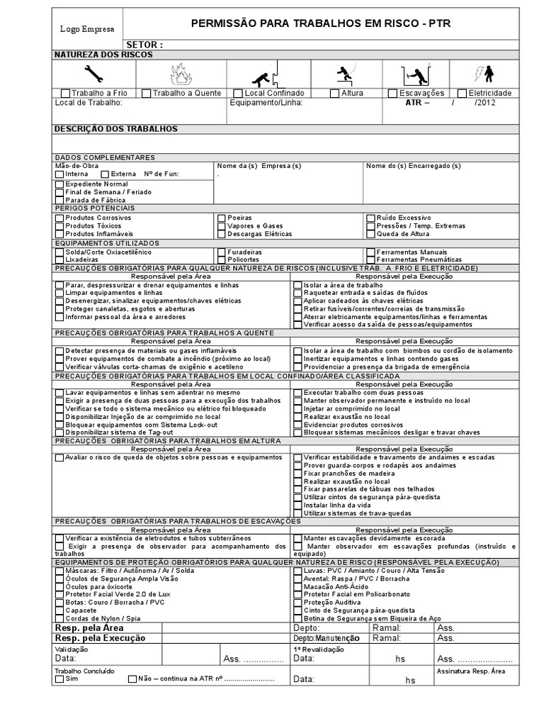 MODELO PERMISSÃO DE TRABALHO
