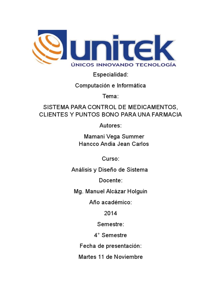 Proyecto Farmacia | PDF | Java (lenguaje de programación) | Interfaz de ...