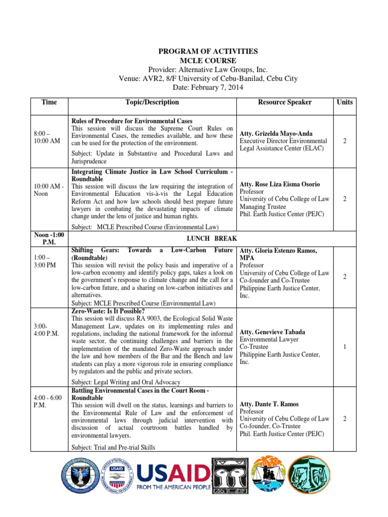 MCLE Environmental Law Course Program | PDF | Jurisprudence ...