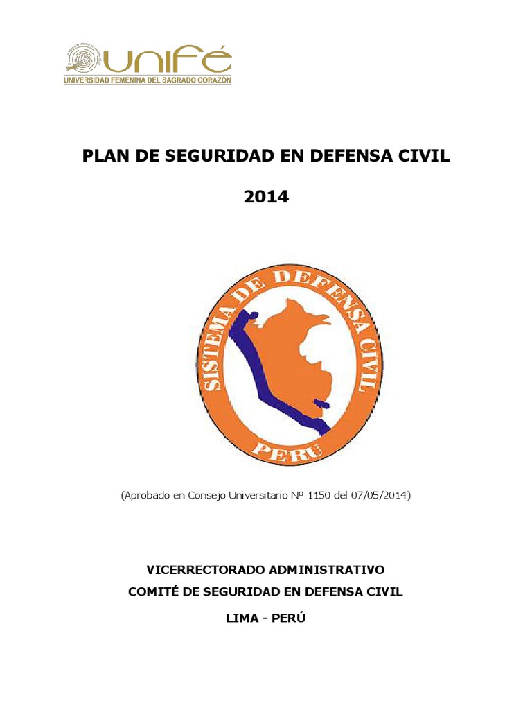Plan de Seguridad en Defensa Civil - Unife | PDF | Defensa Civil | La ...