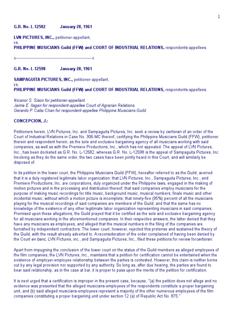 Labor Cases | PDF | Independent Contractor | Collective Bargaining