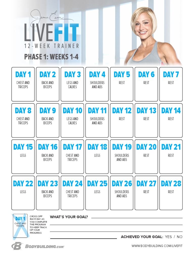 Jamie Eason Livefit Calendar | PDF | Soft Tissue | Elbow
