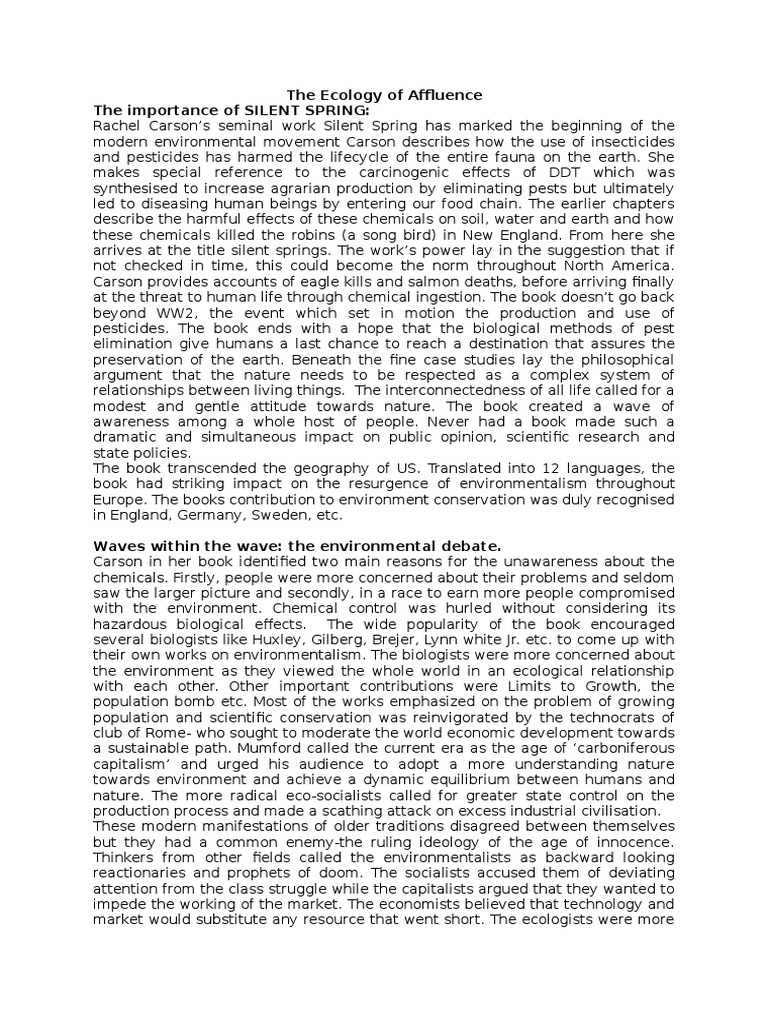 The Ecology of Affluence | PDF | Environmentalism | Natural Environment