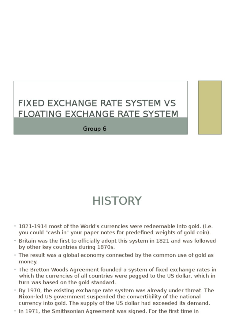 Fixed vs Floating Exchange Rate Systems | PDF | Fixed Exchange Rate ...