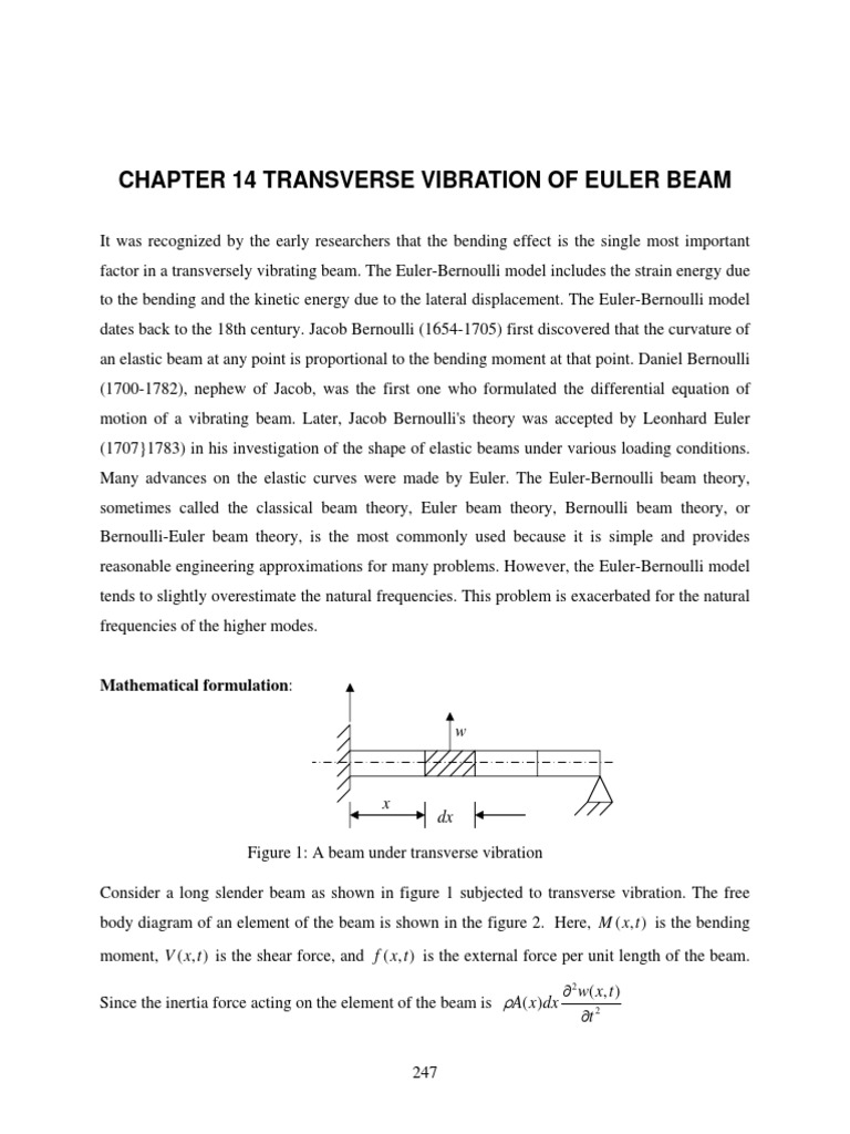 Transverse Vibration of EulerBeam-iitg | PDF | Eigenvalues And Eigenvectors | Bending