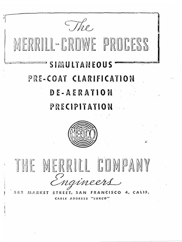 Merrill Crowe Zinc Precipitation For Gold and Silver Recovery | PDF