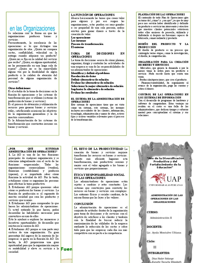 triptico.docx | Toma de decisiones | Bienes