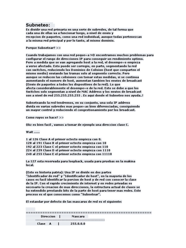 Subneteo | PDF | Informática