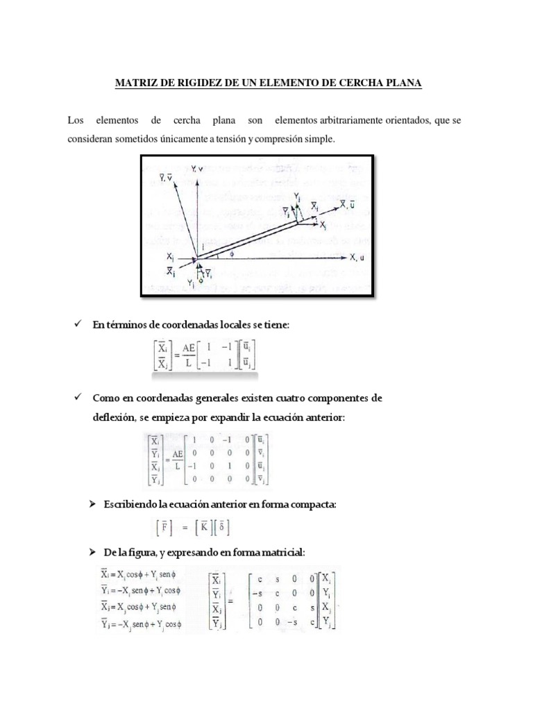 Matriz de Rigidez PDF | PDF