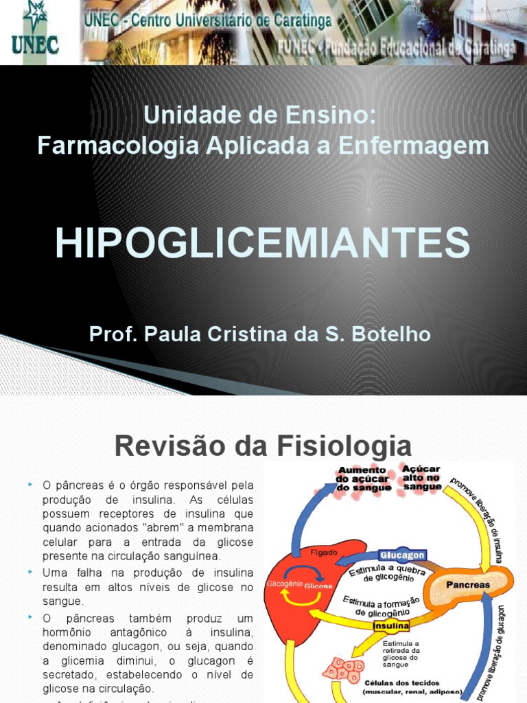 Aula 8 - Hipoglicemiantes | PDF | Diabetes mellitus | Insulina