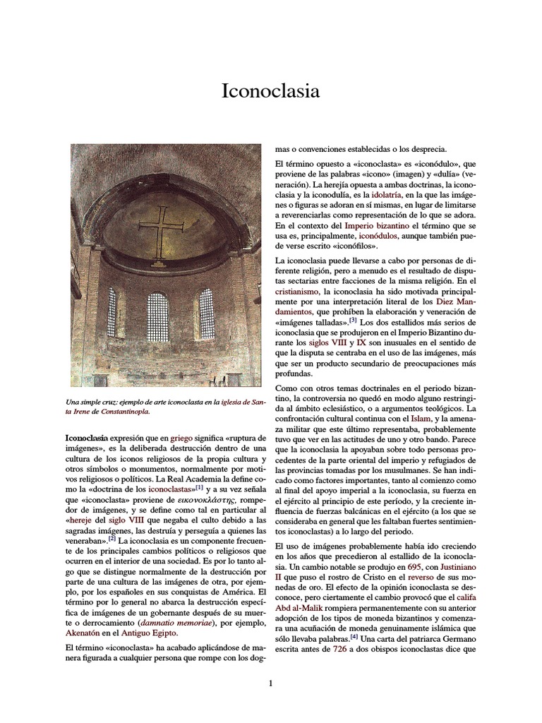 Historia de la Iconoclasia Bizantina | PDF | Comportamiento religioso y ...