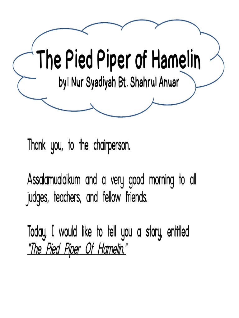 The Pied Piper of Hamelin | PDF