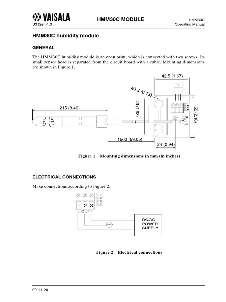 HMM30C Vaisala | PDF | Calibration | Sensor