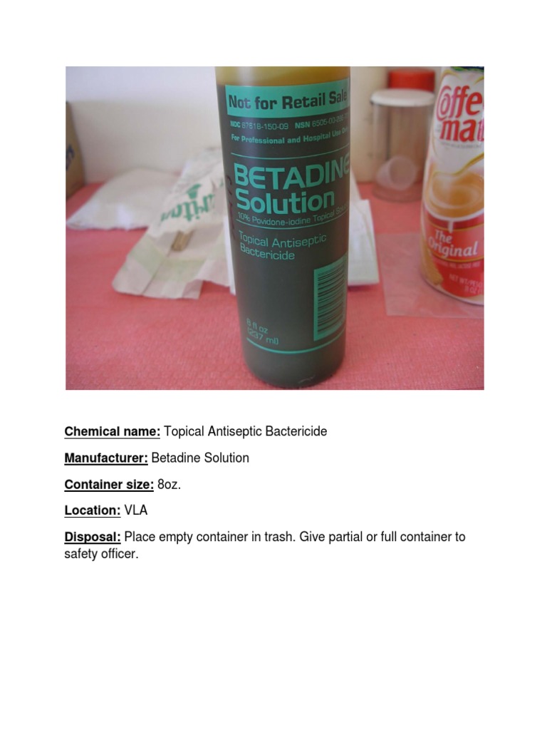 Betadine Solution | PDF | Iodine | Water