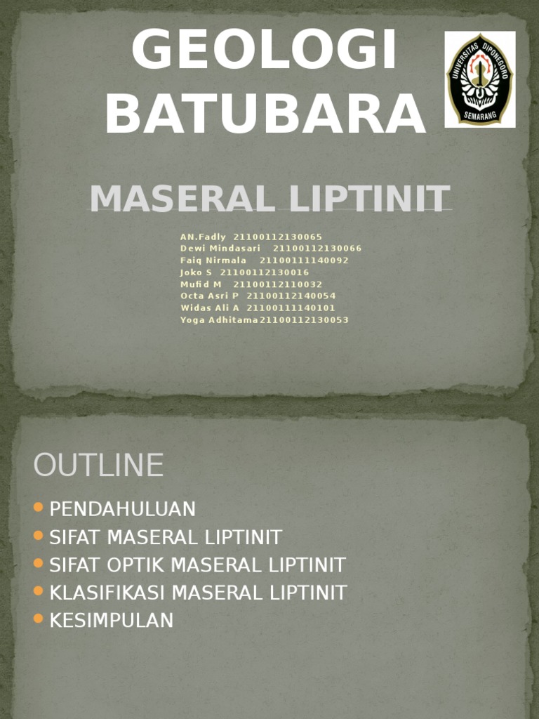 Sifat dan Klasifikasi Maseral Liptinit | PDF | Kesehatan Holistik ...