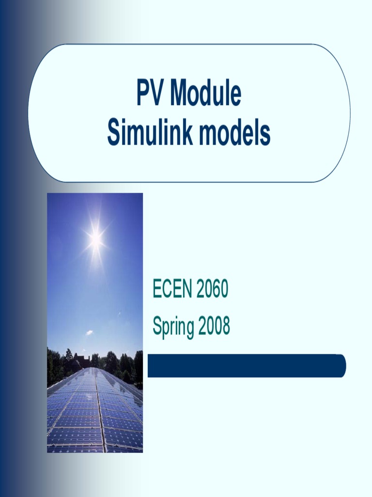PV Module Model | PDF | Diode | Solar Panel