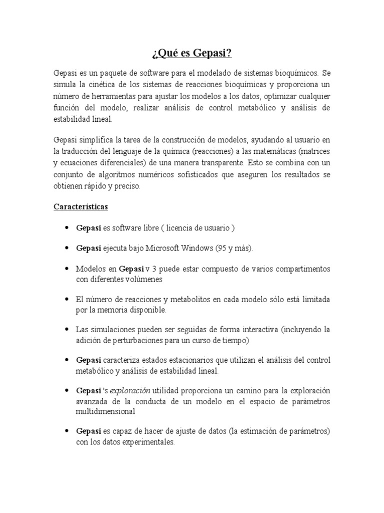 GEPASI | PDF | Enzima | Inhibidor de la enzima