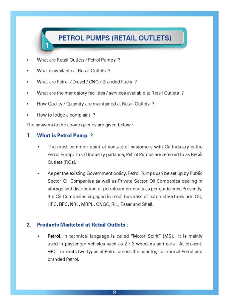 Overview of Petrol Pump Operations | PDF | Gasoline | Diesel Engine