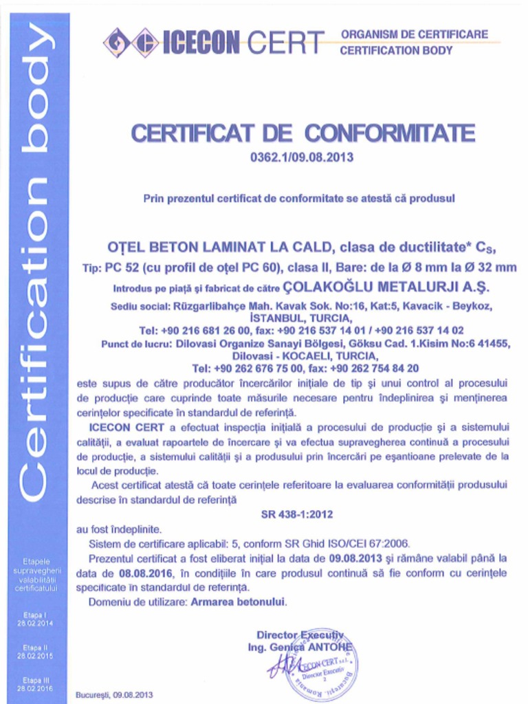 Certificat de Calitate Romana | PDF
