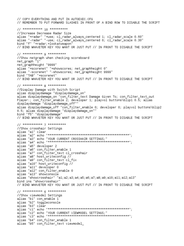 Top 10 CFG Scripts For CS:GO | PDF | Disabled Sports | Sports